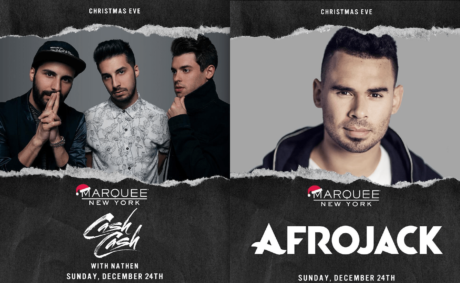 Cash Cash & Afrojack Christmas Eve Party at Marquee NYC 12/24/17