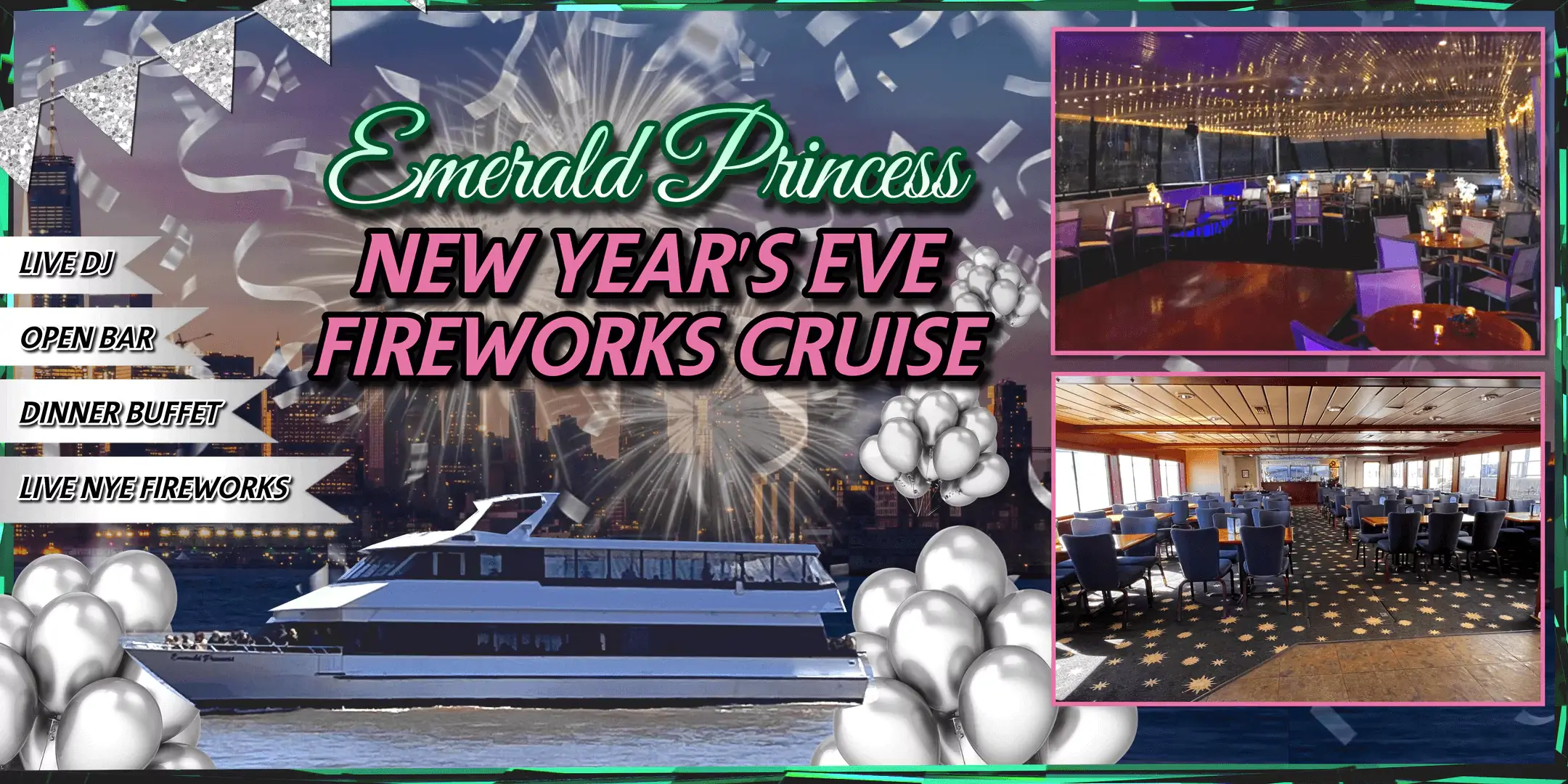 New Year’s Eve Cruise NYC | Emerald Princess Yacht NYE Party 2026